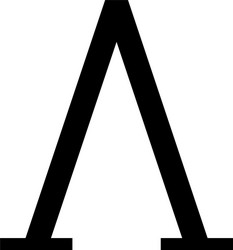Lambda greek symbol capital letter uppercase font Vector Image