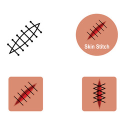 Skin stitch icon Royalty Free Vector Image - VectorStock