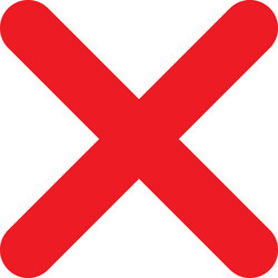 Wrong false icon design template isolated Vector Image