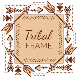 Tribal frames american indian ethnic frame Vector Image