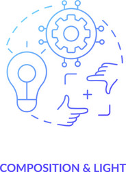 Composition and light concept icon Royalty Free Vector Image