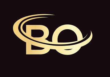 Initial monogram letter bo logo design bo Vector Image