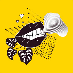 Set of pop art style comic book panel composition Vector Image