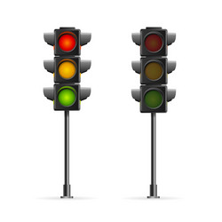 Traffic lights realistic Royalty Free Vector Image