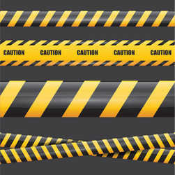 Caution signboard sign yellow stripe tape Vector Image