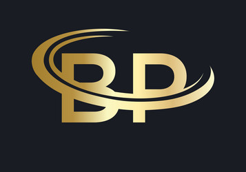 Initial monogram letter bp logo design bp Vector Image