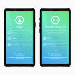 Set gradient background for mobile app design Vector Image