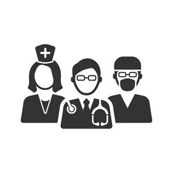 Medical team icon Royalty Free Vector Image - VectorStock