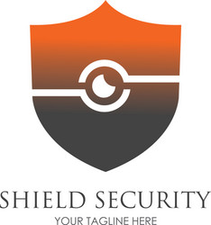 Shield security logo design template Royalty Free Vector