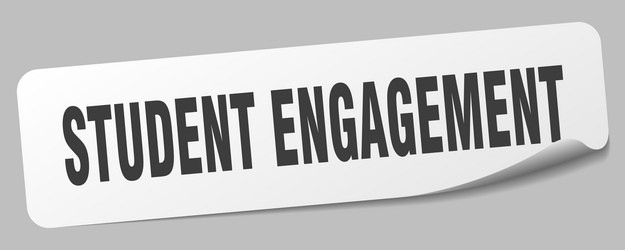 Student engagement sticker student engagement Vector Image