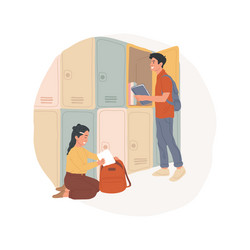 Locker room isolated cartoon Royalty Free Vector Image