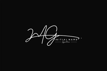 Initial mg signature logo template hand drawn Vector Image