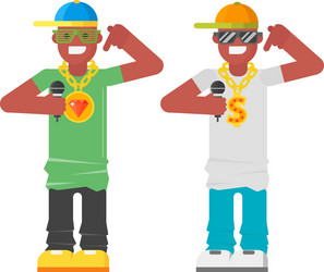 Rapper Musician Cartoon Vector Images (75)