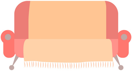 Sofa and couch brown colorful cartoon Royalty Free Vector