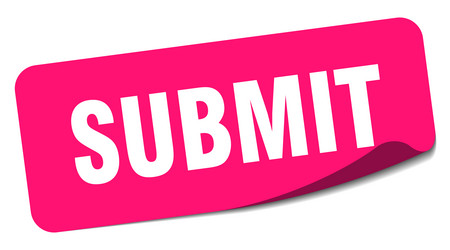 Submit sticker submit label Royalty Free Vector Image