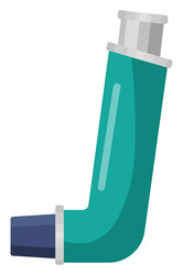 Green asthma inhaler on a white background Vector Image