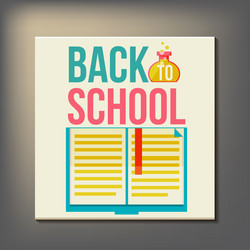 Back to school design template Royalty Free Vector Image