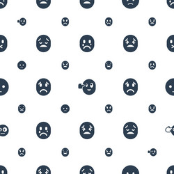 Depression icons pattern seamless white background