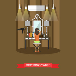 Artist dressing room composition Royalty Free Vector Image