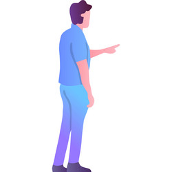 Man pointing up icon isolated on white Royalty Free Vector