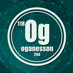 Oganesson symbol chemical element of the periodic Vector Image