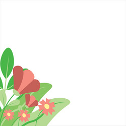 Spring flower corner Royalty Free Vector Image