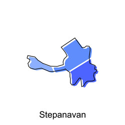Ijevan map of armenia country design Royalty Free Vector