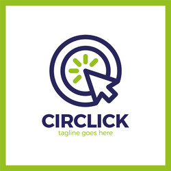 Circle arrow click logo Royalty Free Vector Image