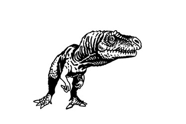 Graphical portrait of raptor isolated on white Vector Image