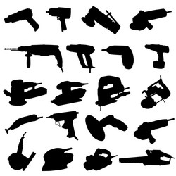 Power Tool Silhouettes Royalty Free Vector Image