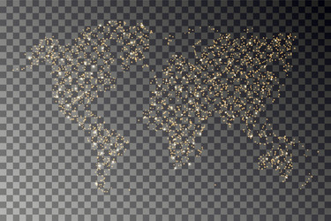 World map isolated on white background fla Vector Image