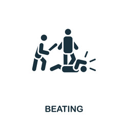 Beating icon 3d from harassment collection Vector Image
