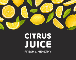 Fresh lemon design with bright yellow citrus fruit