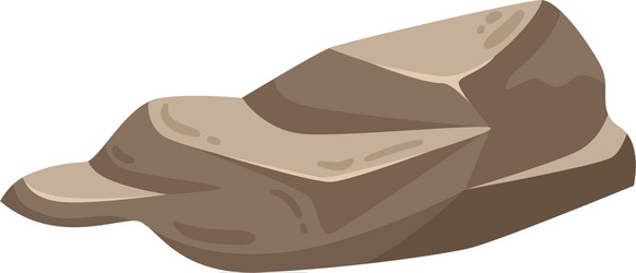 Gray rock natural stone element mountain Vector Image