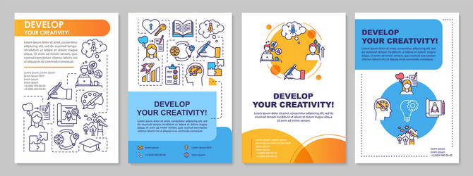 Personal growth development brochure template Vector Image