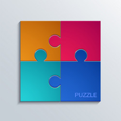 Modern puzzle background Royalty Free Vector Image