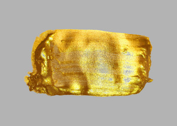 Hand drawing gold brush stroke Royalty Free Vector Image