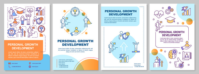 Personal growth development brochure template Vector Image