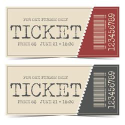 Modern ticket design template Royalty Free Vector Image