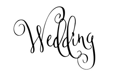 Wedding modern calligraphy Royalty Free Vector Image