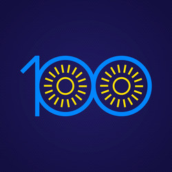 100th anniversary with an infinity symbol Vector Image