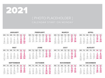 2021 spanish calendar template layout year Vector Image