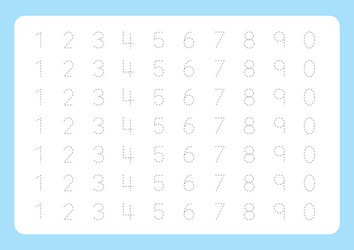 Flash card collection for numbers Royalty Free Vector Image