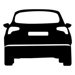 Bmw car front view silhouette high quality Vector Image