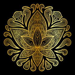 Doodle lotus sign Royalty Free Vector Image - VectorStock