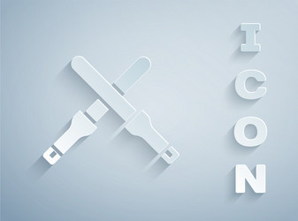 Filled outline marshalling wands for the aircraft Vector Image