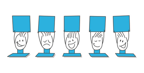 Stick figures welcome Royalty Free Vector Image