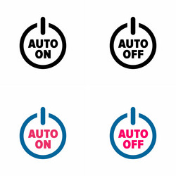 Auto off information sign Royalty Free Vector Image