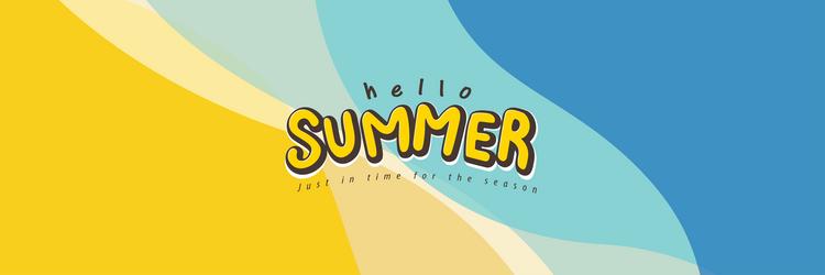 Blue sea and beach summer banner Royalty Free Vector Image