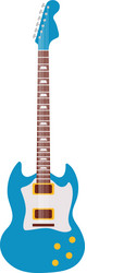 Acoustic guitar music instrument blue lines Vector Image